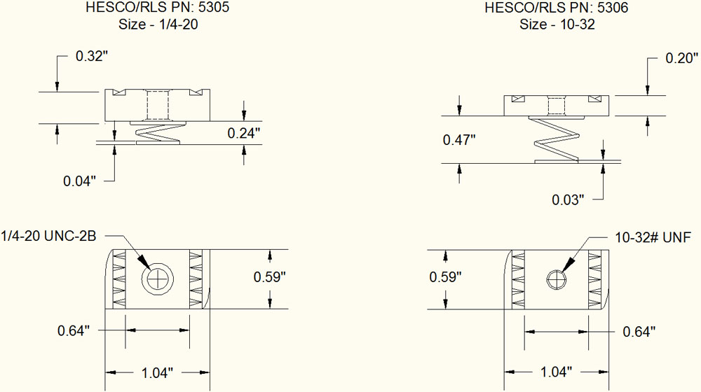 Channel Nuts : Channel Nuts : Connectors | HESCO/RLS